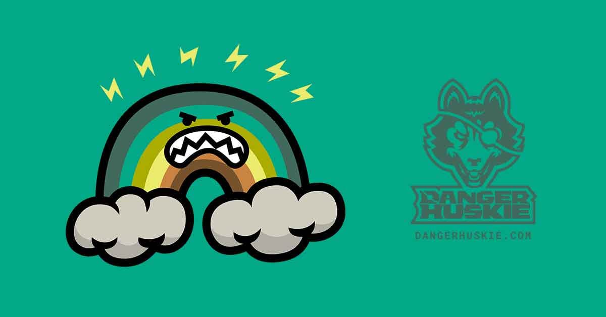 Angry Rainbow | DangerHuskie by Nick Volkert